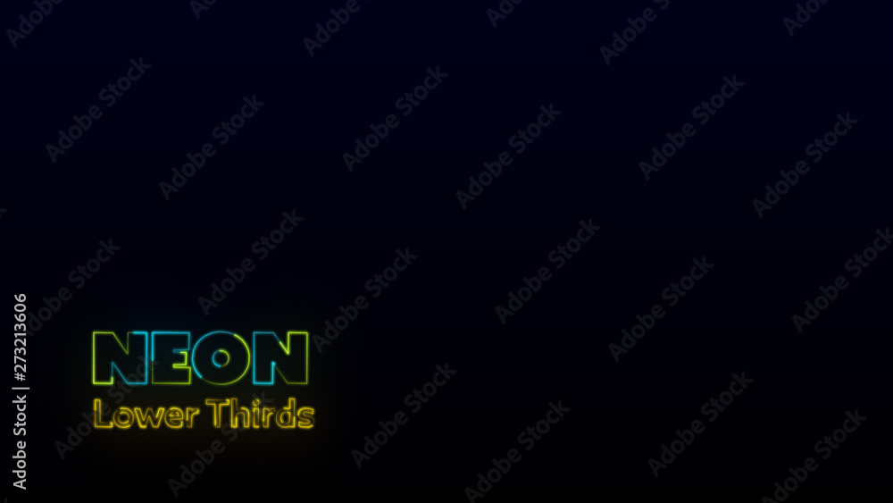 Neon Lower Thirds Stock Template | Adobe Stock