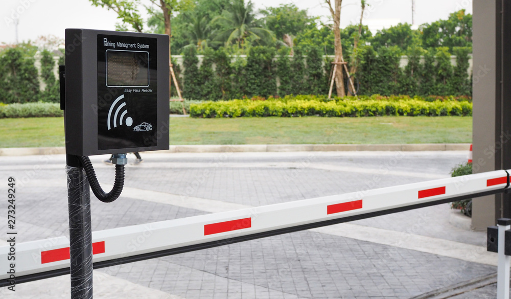 wireless parking management system machine and automatic gate barrier ...