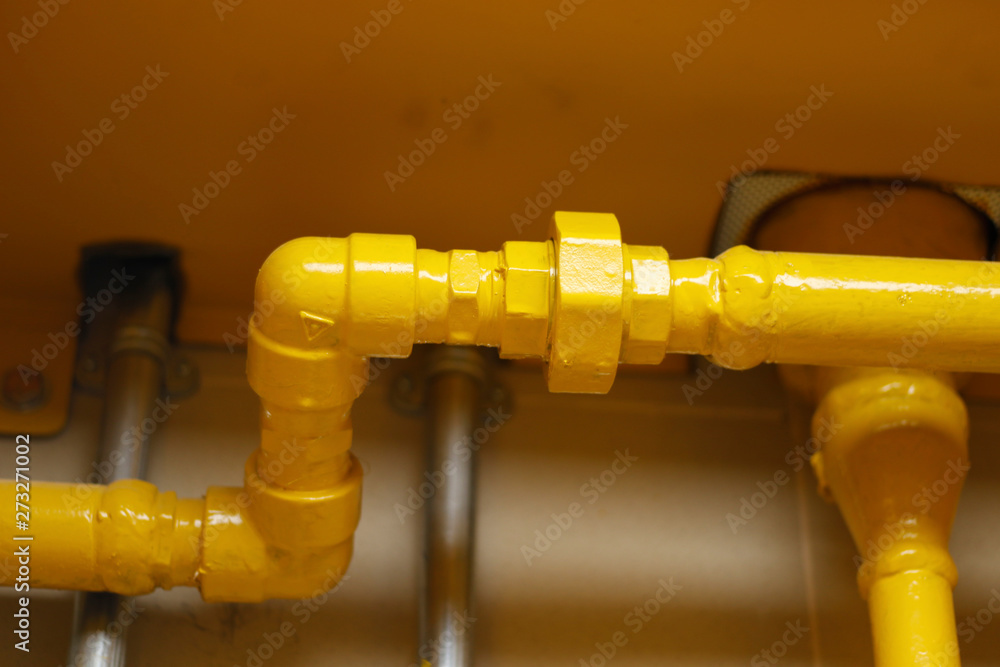 liquid petroleum gas( LPG ) pipe line and safety valve Stock Photo ...