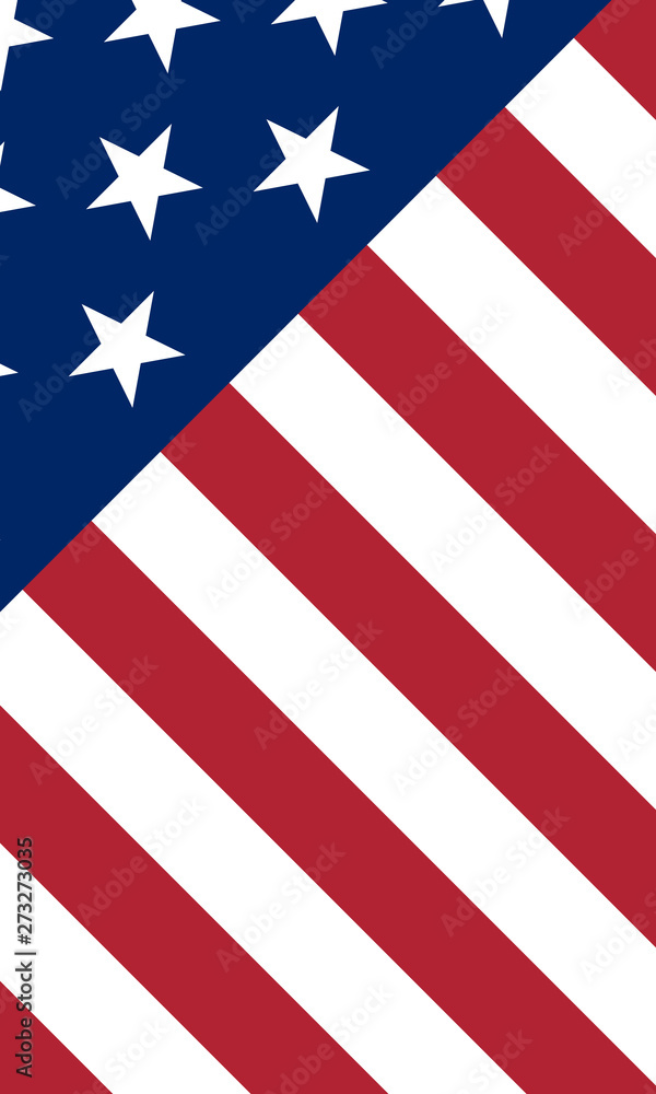 Vector Us Flag Vertical