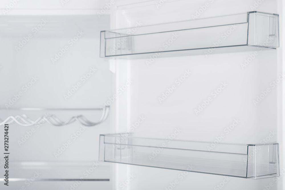 Refrigerator Isolated on White Background. Modern Kitchen and Domestic ...