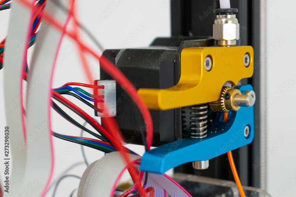 3d printer extruder on a kit do it yourself 3d printer Stock Photo ...