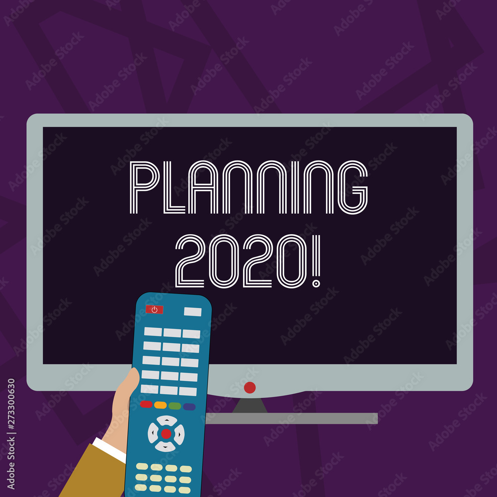 Text sign showing Planning 2020. Conceptual photo process of making ...