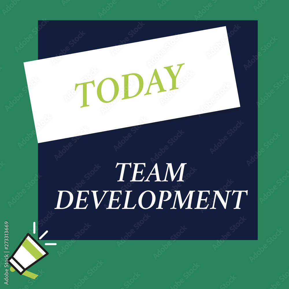 Writing note showing Team Development. Business concept for learn why and how small groups ...