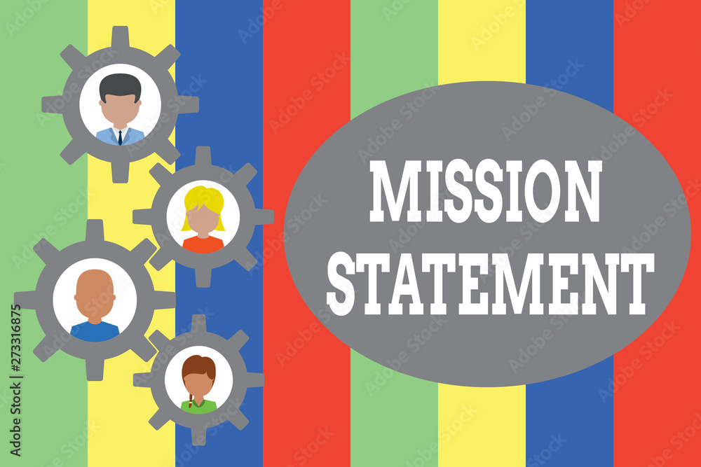 Text sign showing Mission Statement. Business photo showcasing Formal ...