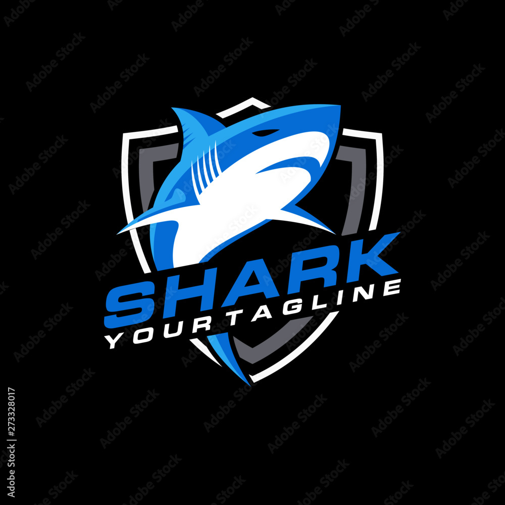 Wild Shark Logo Stock Image Stock Vector | Adobe Stock