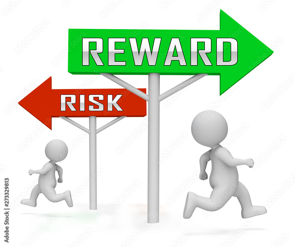 Risk Vs Reward Strategy Signs Depicts The Hazards In Obtaining Success ...