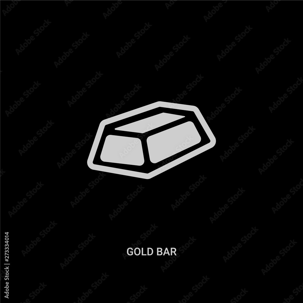 Gold Bar Icon Black And White
