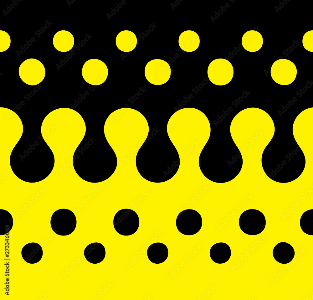 Yellow And Black Polka Dot Background