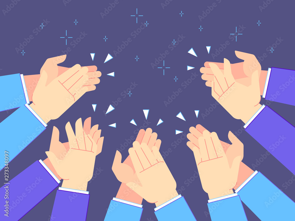 Vecteur Stock Applause Hands Hand Claps Applauding Congratulations vecteur-stock-applause-hands-hand-claps-applauding-congratulations