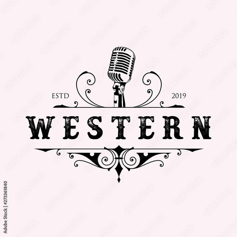 Music label isolated on white background. Design element. Template for ...