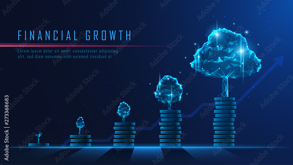 Concept art of financial growth Stock Vector | Adobe Stock