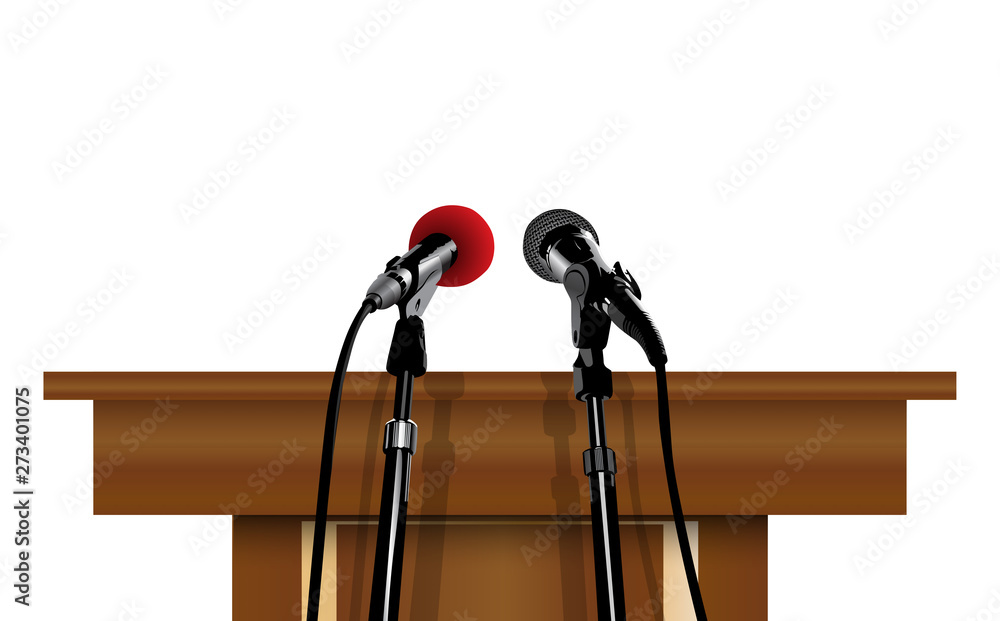 microphone on the lectern Stock Vector | Adobe Stock
