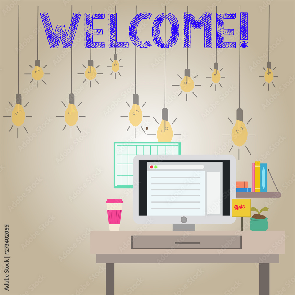 Handwriting text writing Welcome. Conceptual photo Warm salutation ...