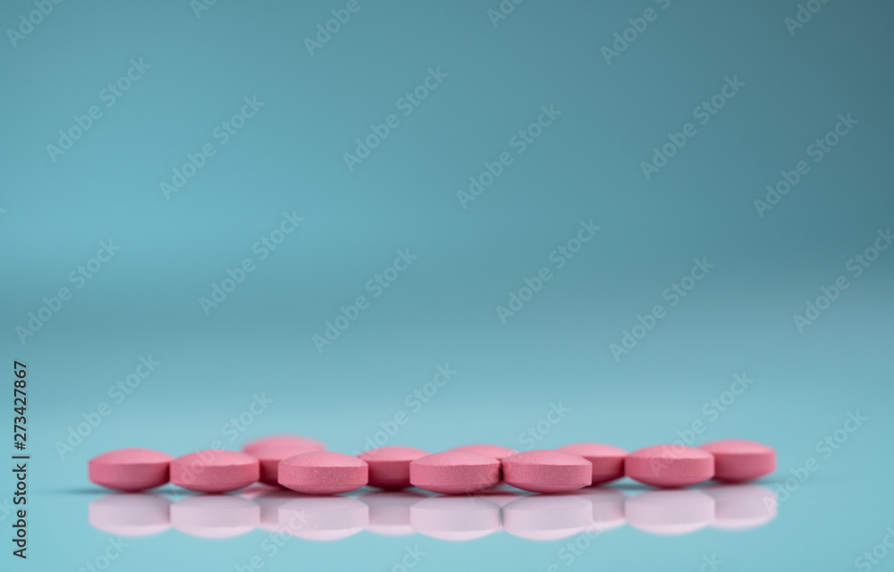 Pink Pills Inside The Bottle