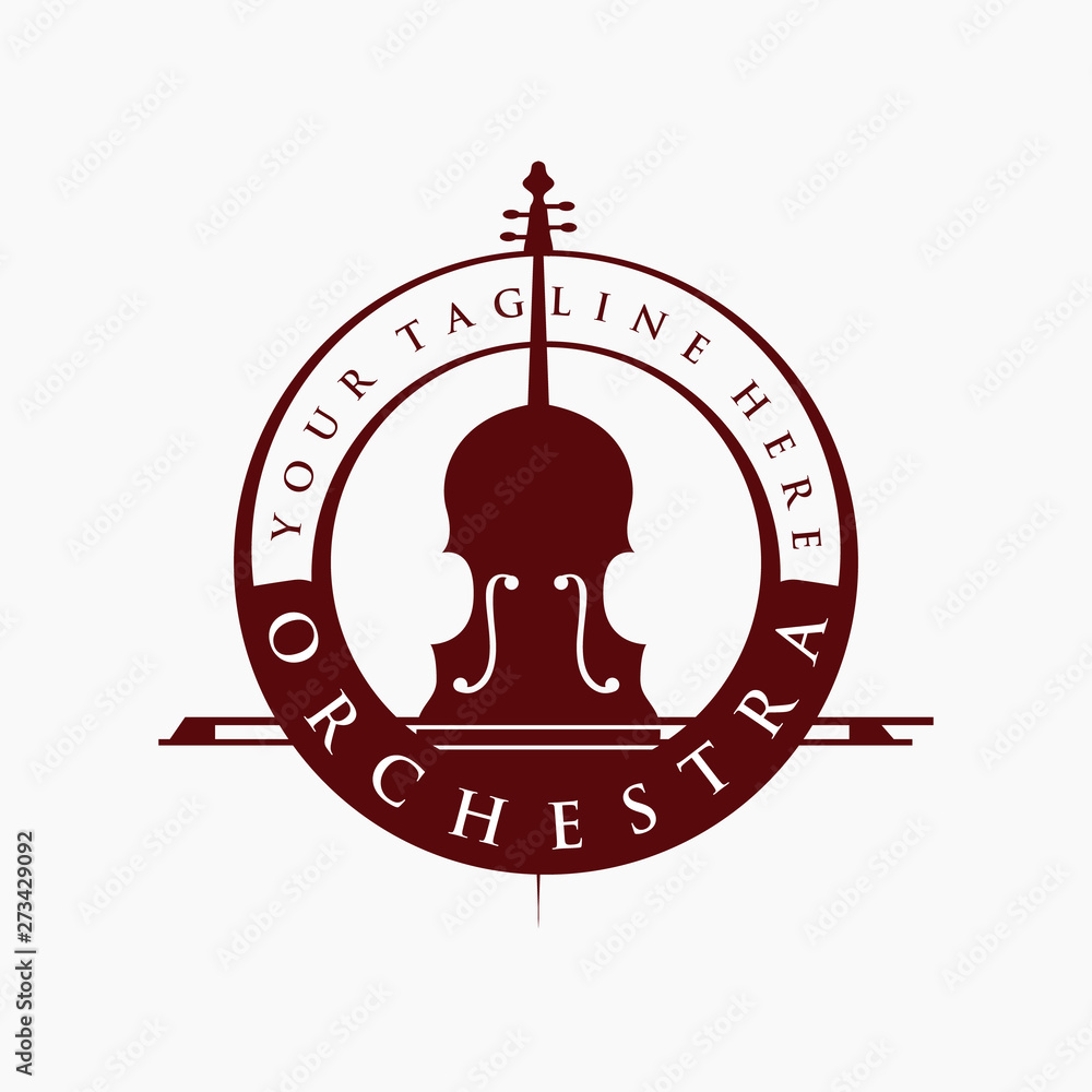 vintage Violin or Cello logo design inspiration , classic and luxury ...
