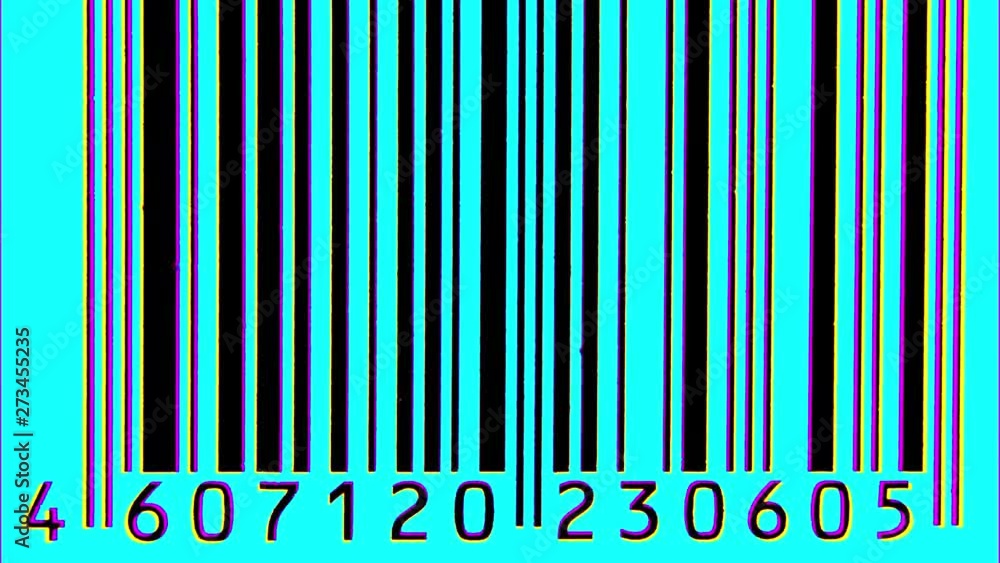 Vidéo Stock Barcode scanner. Barcode chaos. Animated background ...