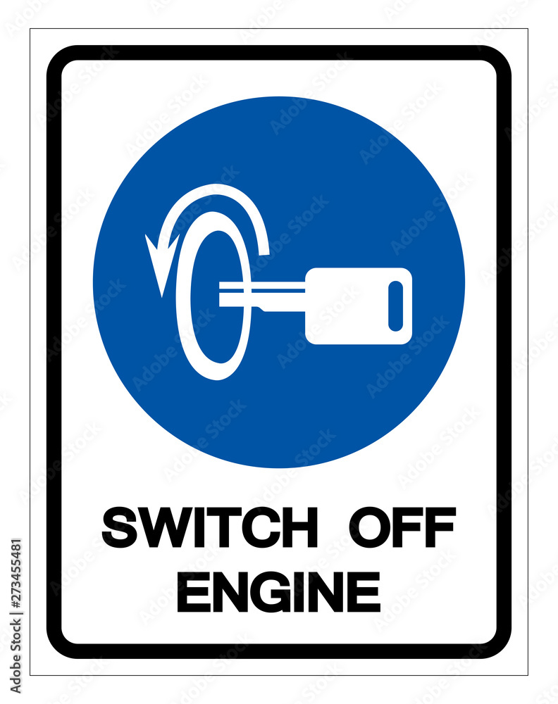 Switch Off Engine Symbol Sign, Vector Illustration, Isolate On White ...