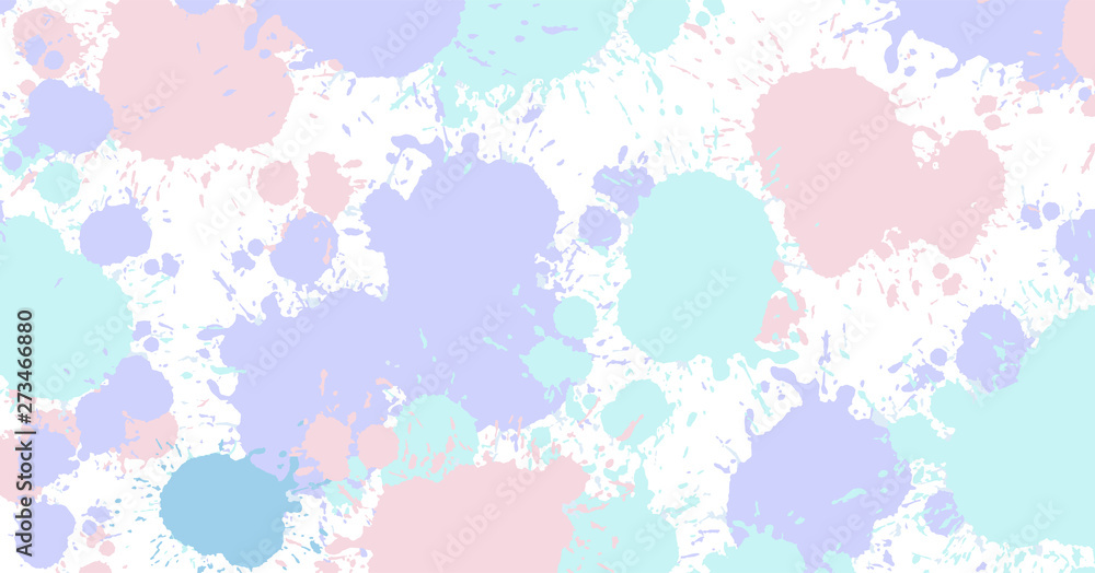 Abstract painting splatter by colorful pastel color isolated on white ...