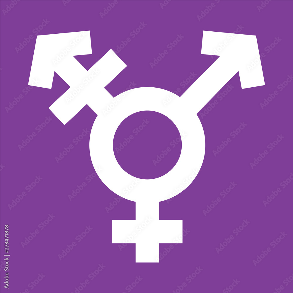 Transgender Symbol in Violet Color Background. Sexual Orientation Icon ...