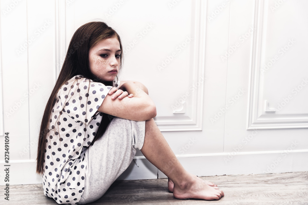 Child Crying In Corner