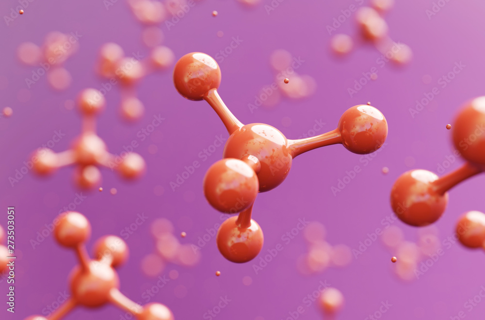 Abstract background of atom structure. Science background with ...