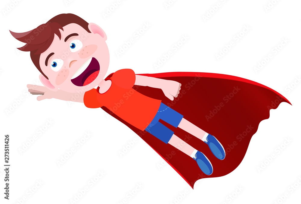 Vector flat style cartoon character. young superhero. Stock Vector ...