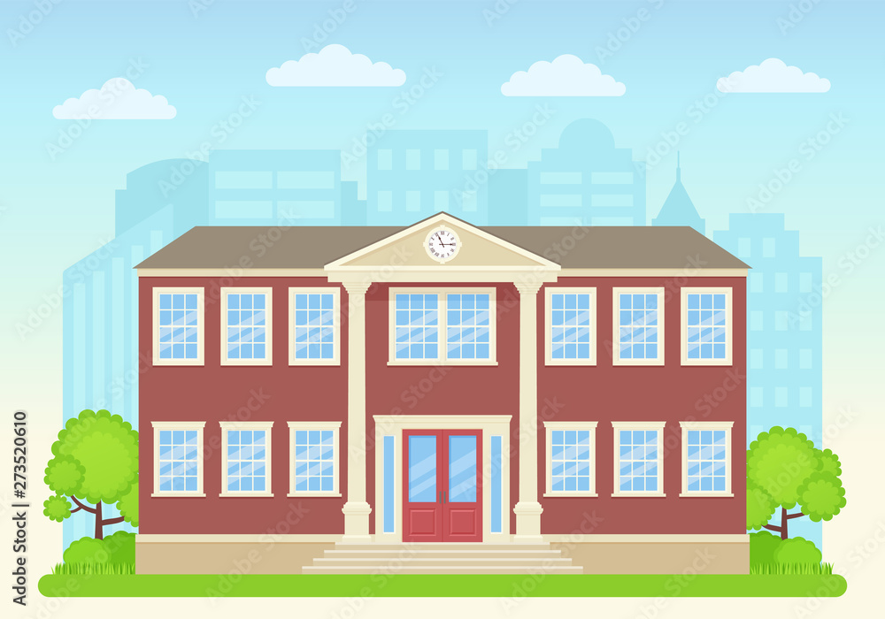 College Building Cartoon