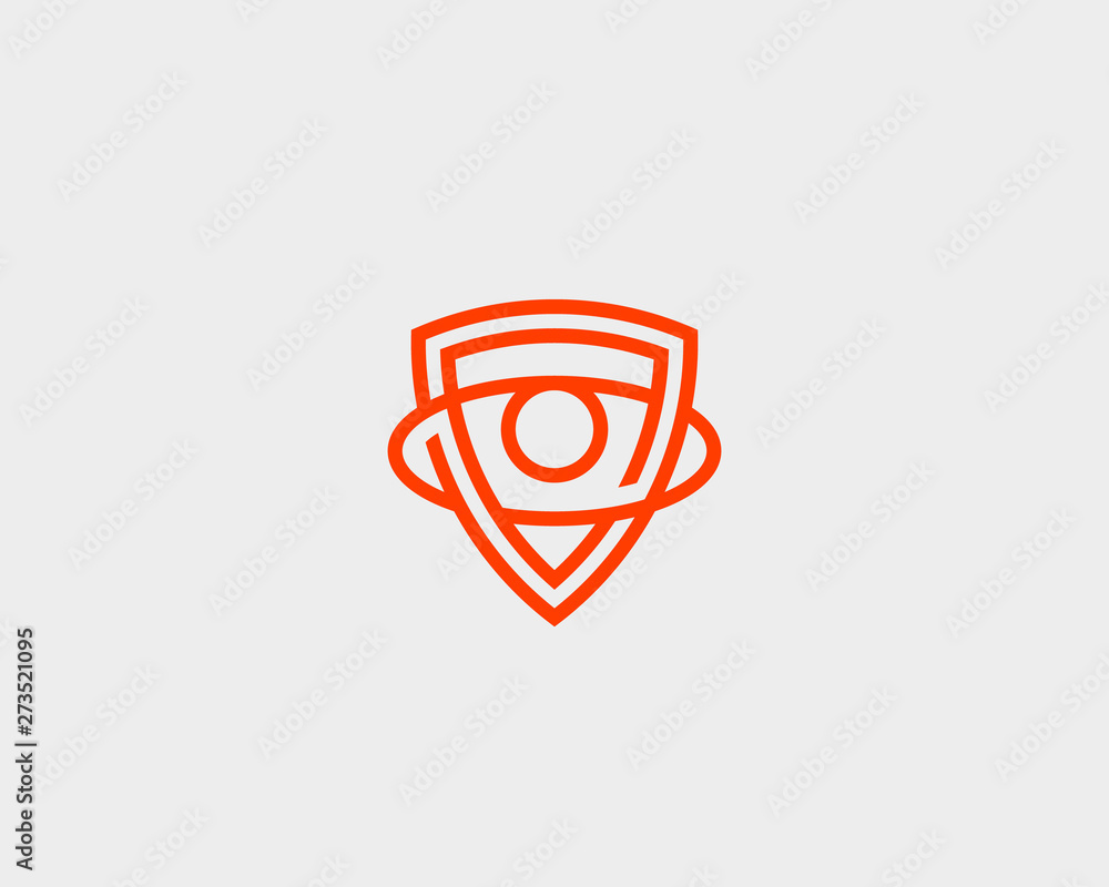 Shield eye vector logo design. Protection security camera vision ...