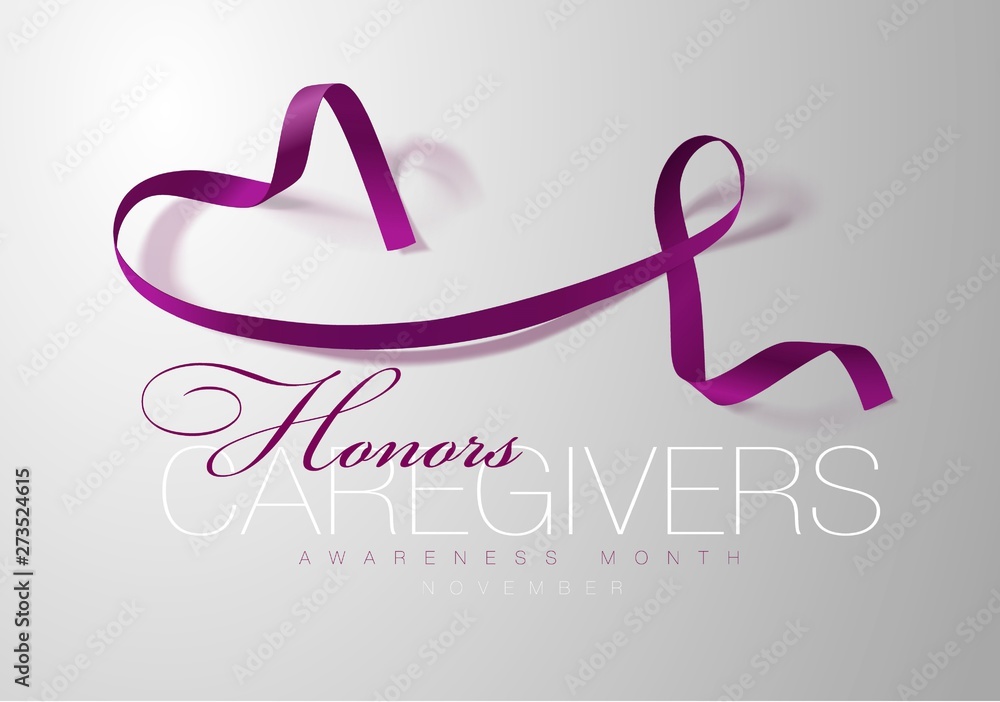 Honors Caregivers. National Family Caregivers Month. Calligraphy Poster ...