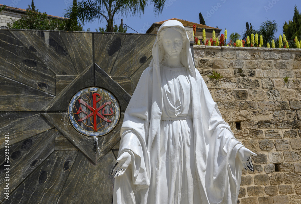 statue of the Virgin Mary of the Basilica of the Annunciation in ...