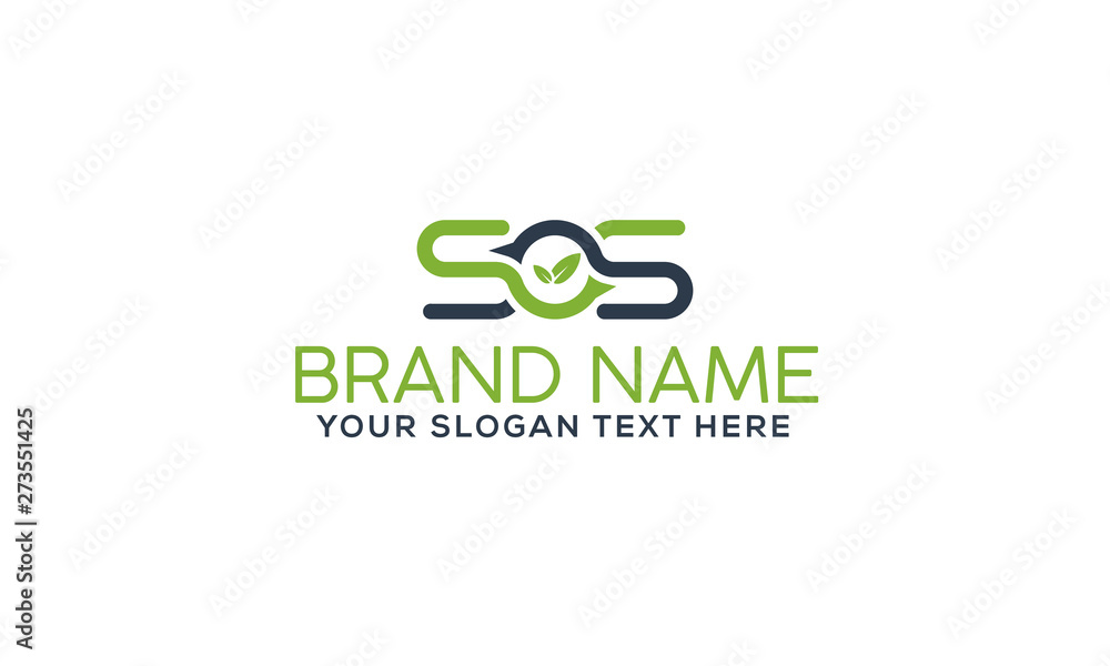 SOS Font logo Stock Vector | Adobe Stock