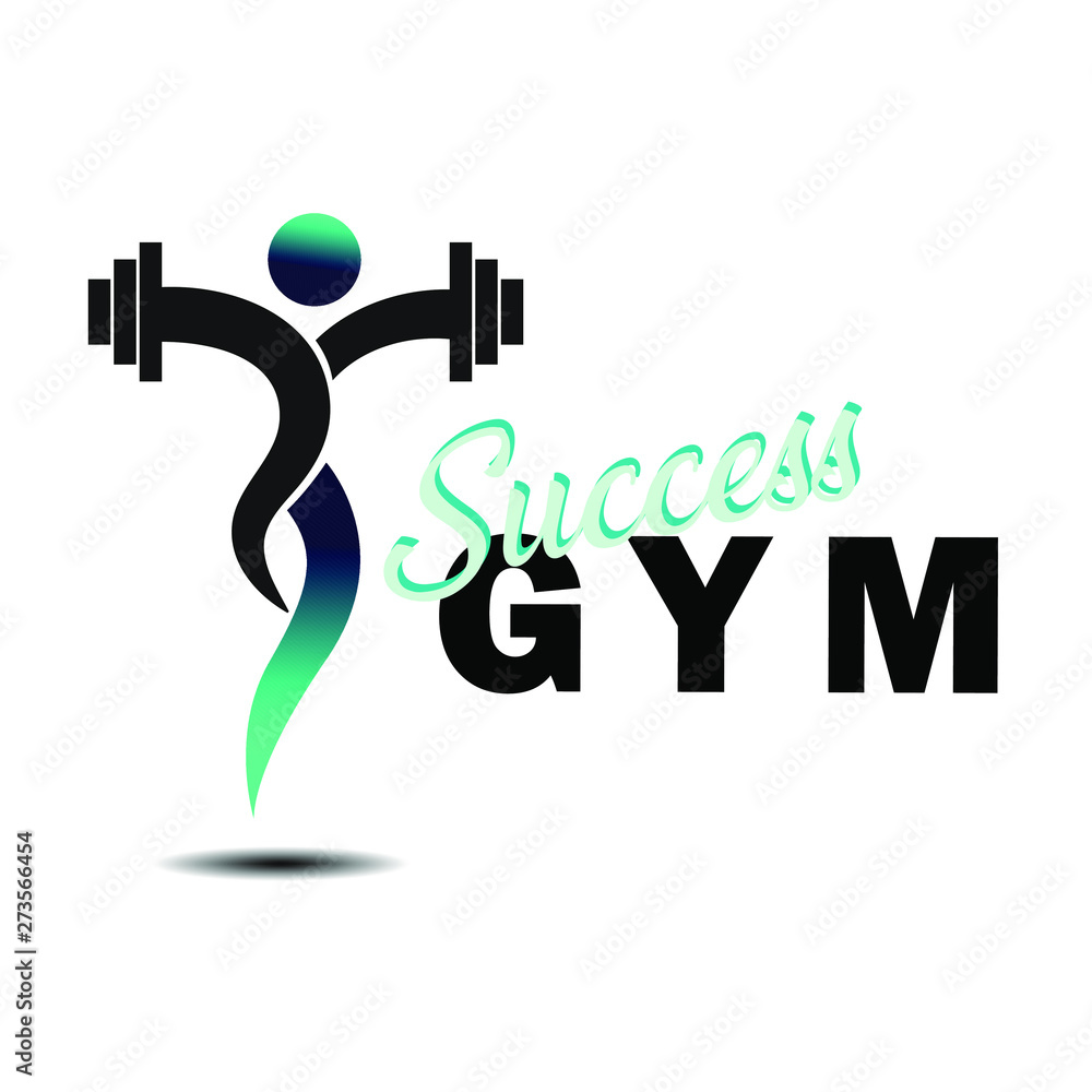 Abstract human jump look barble health happy fitness gym logo design ...