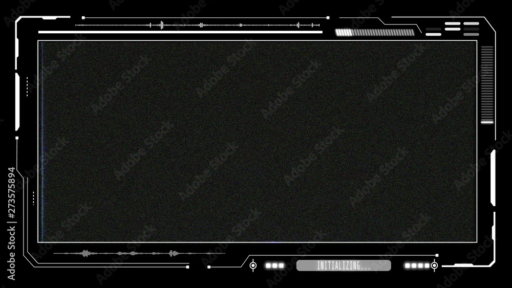 HUD Futuristic Elements Poor Interference Signal User Control Interface ...