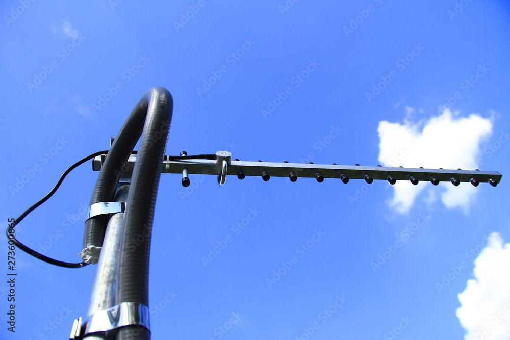 Small radio signal tower (Telecommunication tower) for communication to ...