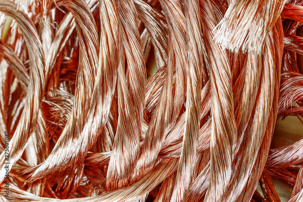 Copper wire as secondary raw material Stock Photo | Adobe Stock