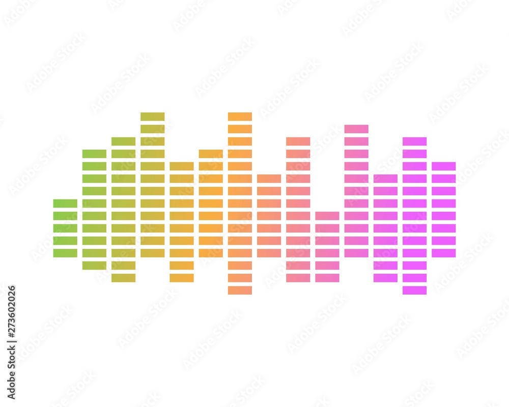 Audio sound wave logo template design vector Stock Vector | Adobe Stock