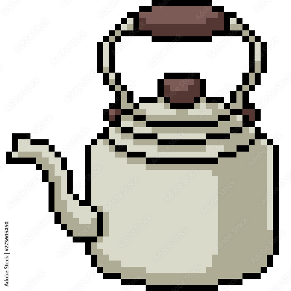 vector pixel art aluminum pot Stock Vector | Adobe Stock
