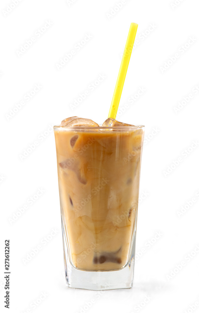 iced coffee with milk Stock Photo | Adobe Stock