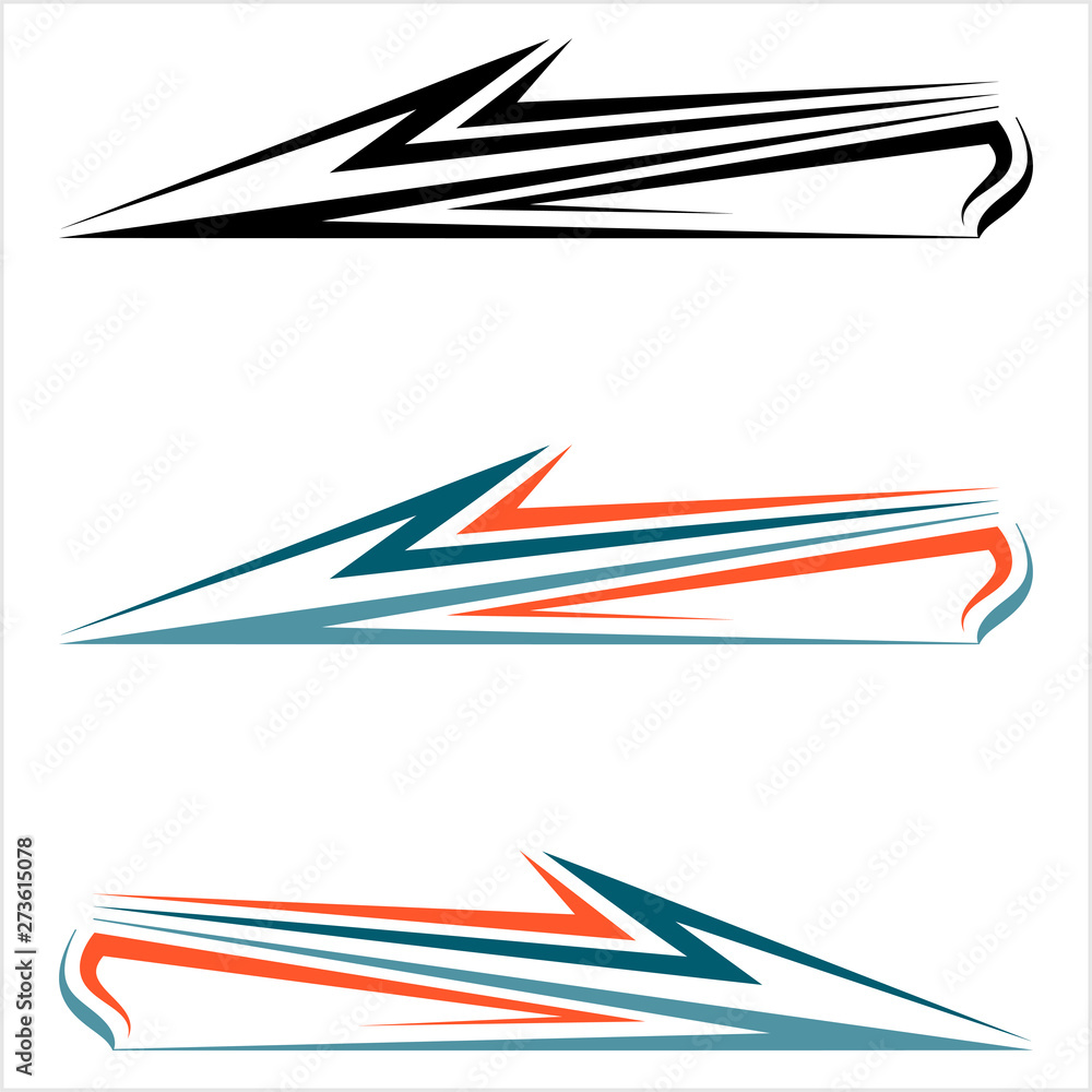 Vehicle Graphics, Stripe : Vinyl Ready Design Stock Vector | Adobe Stock