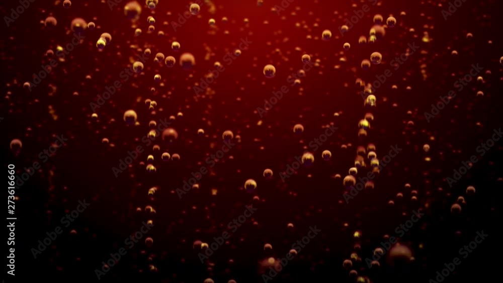 Transparent bubbles go up underwater over coca-cola background Stock Video | Adobe Stock