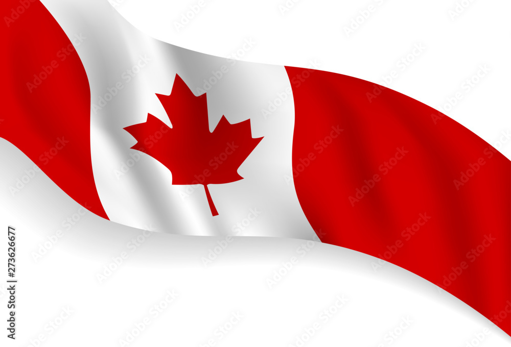Canada day banner background design of flag with copy space vector ...