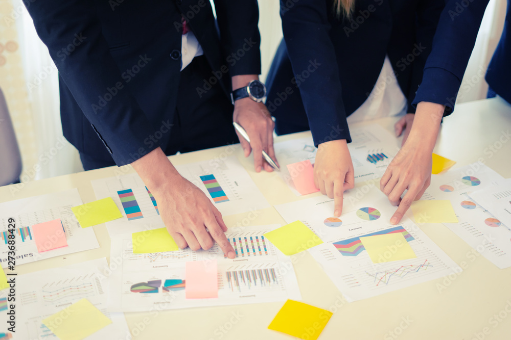 Working Project managers meeting.Business crew work with new startup ...