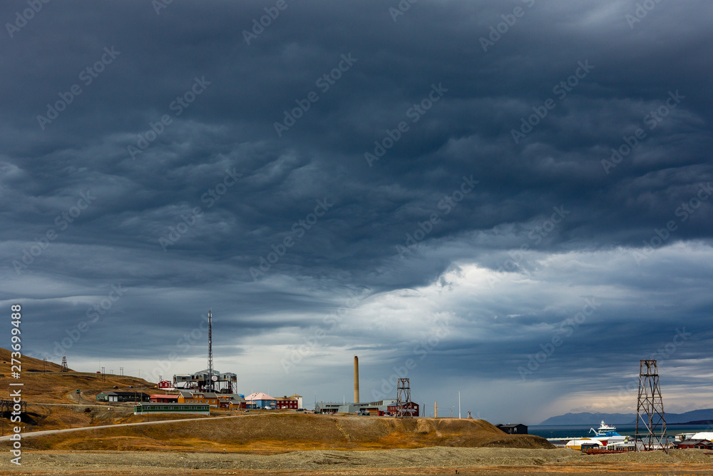 Svalbard landscape nature of the mountains of Spitsbergen Longyearbyen ...