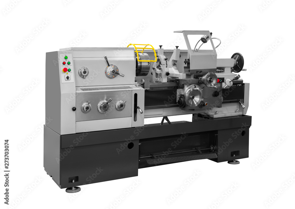 Manufacturing professional lathe machine . Industrial concept ...