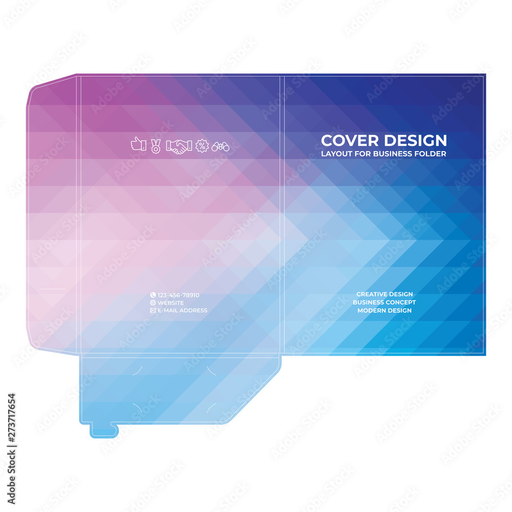 Business folder for files, design. The layout is for posting ...