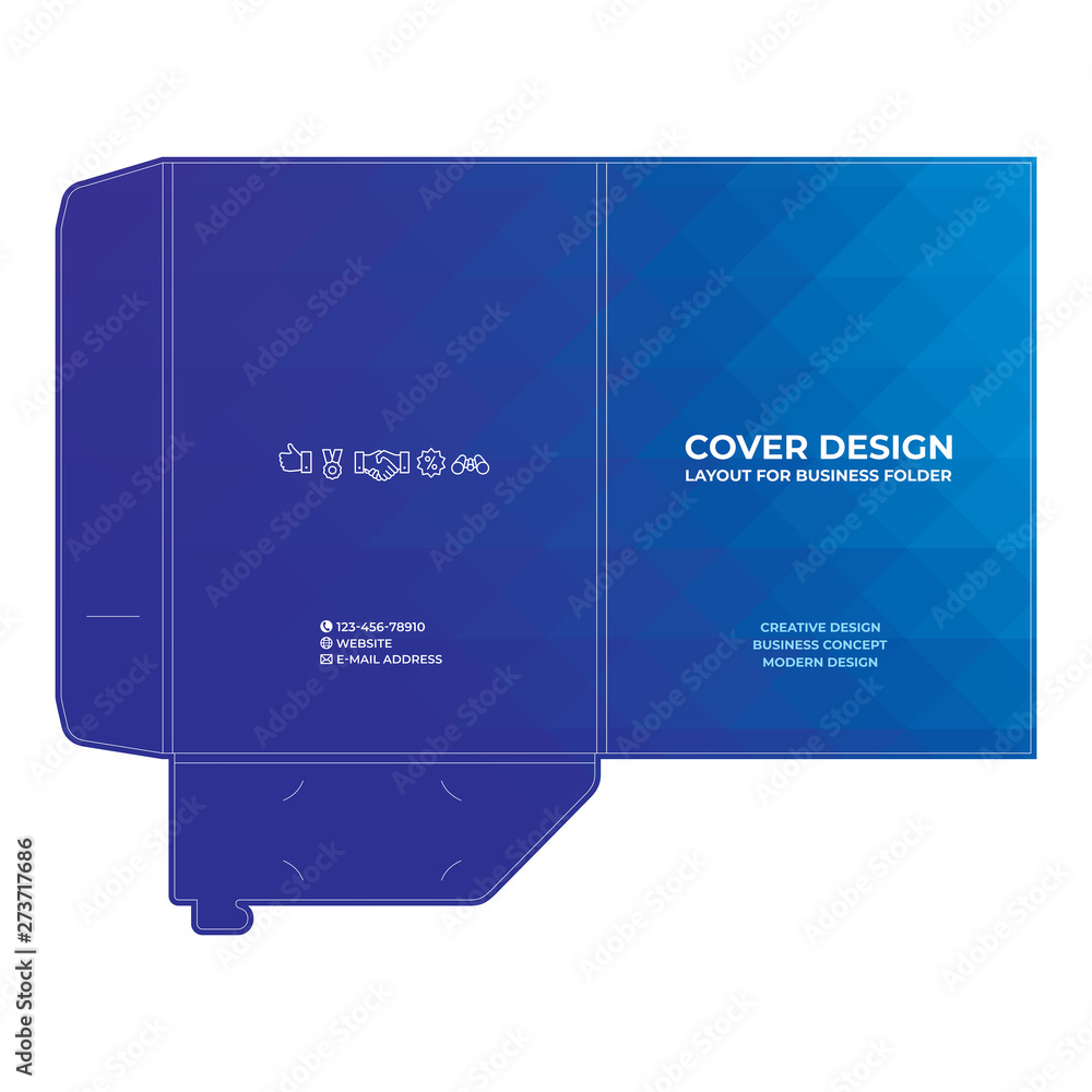 Business folder for files, design. The layout is for posting ...
