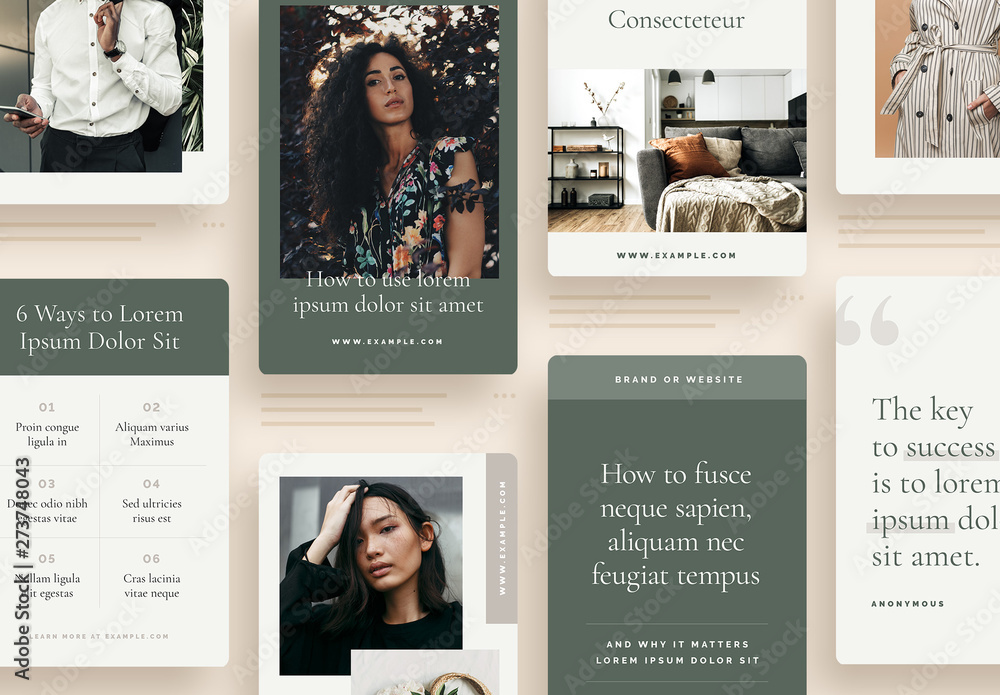 Minimal Brand Social Media Graphics Layouts for Pinterest Stock ...