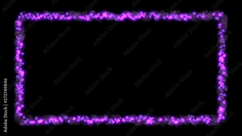 Purple animated border on black background Stock Video | Adobe Stock