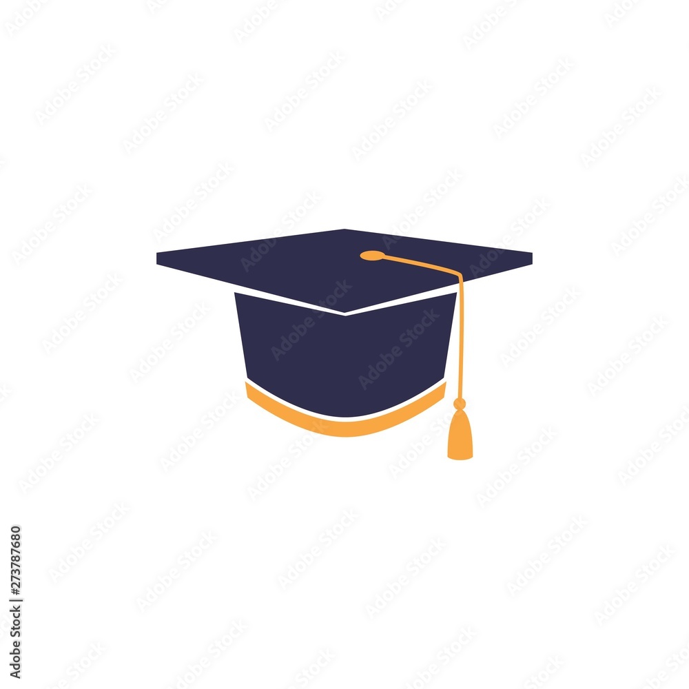graduation cap icon logo Stock Illustration | Adobe Stock